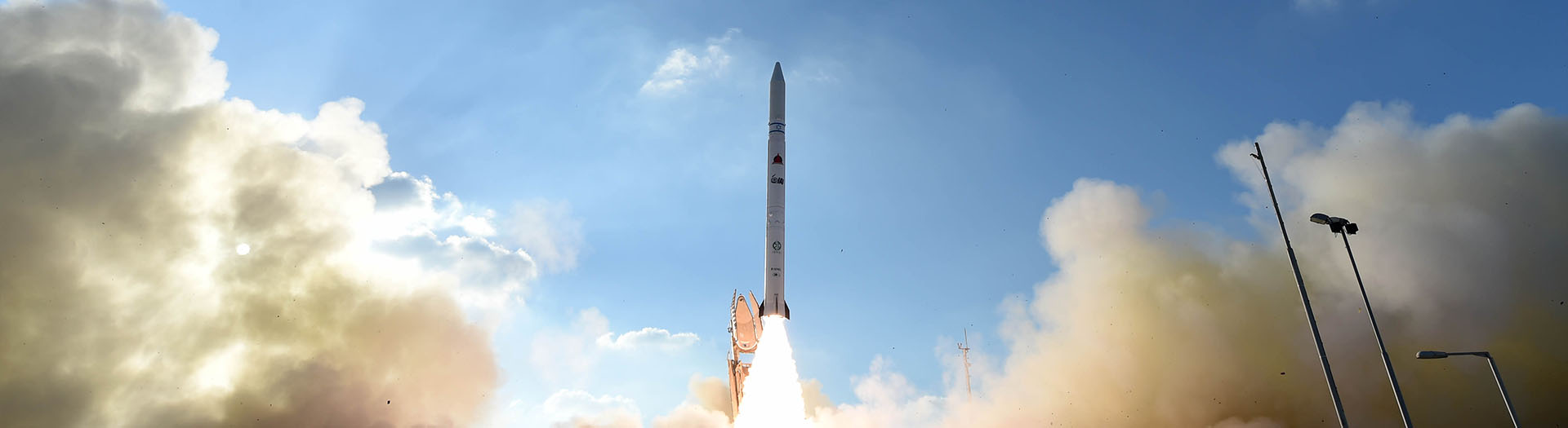 Space launcher : SHAVIT is powered by three solid fuel rocket motors