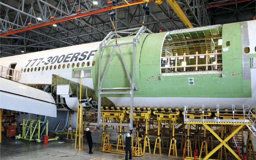 B777 Empennage: IAI supplies the leading edge assemblies to Boeing
